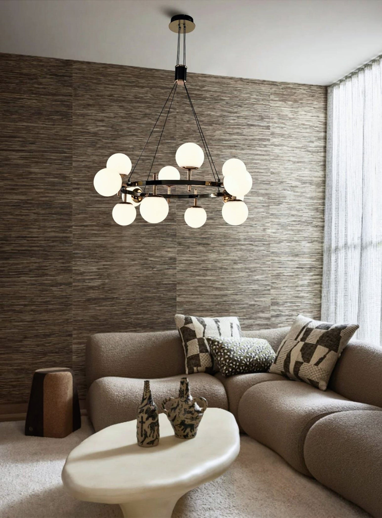 Charlton 12 Light CCT LED Gun Metal Chandelier — Lighting.co.za