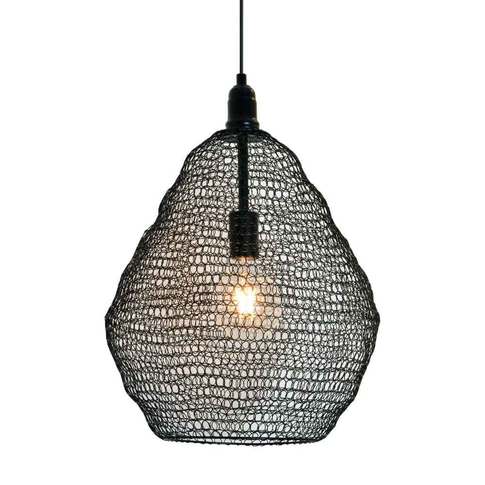 Pandora Black or Gold Wire Mesh Pendant Light 2 Sizes — Lighting.co.za