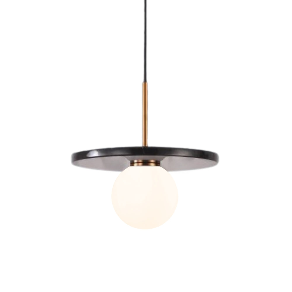 Pascal Black | White | Green Marble Disk Pendant Light — Lighting.co.za