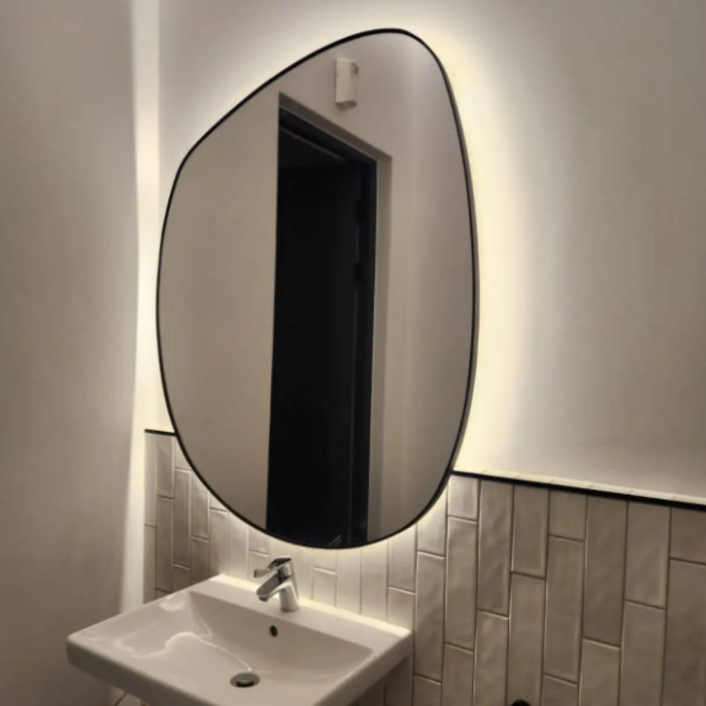 Bela Irregular Shape LED Backlit Framed Wall Mirror — Lighting.co.za