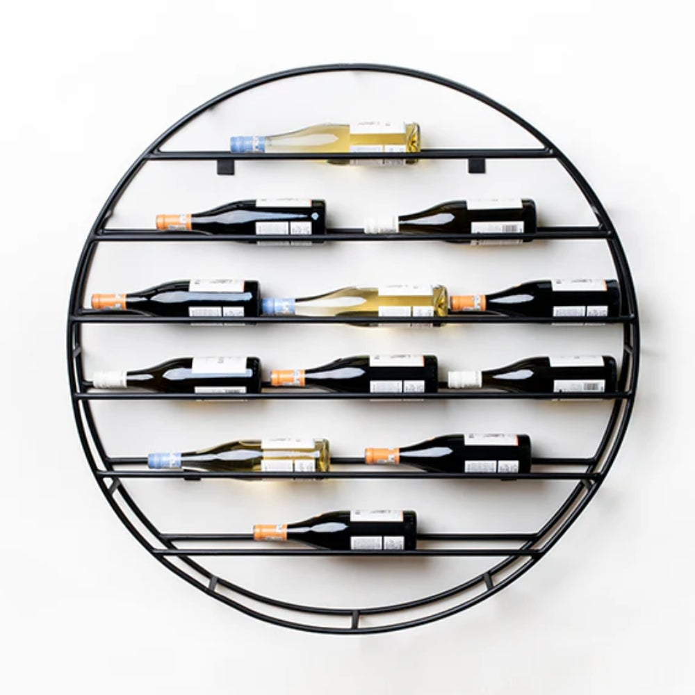 Round Wall Mounted Wine Rack — Lighting.co.za
