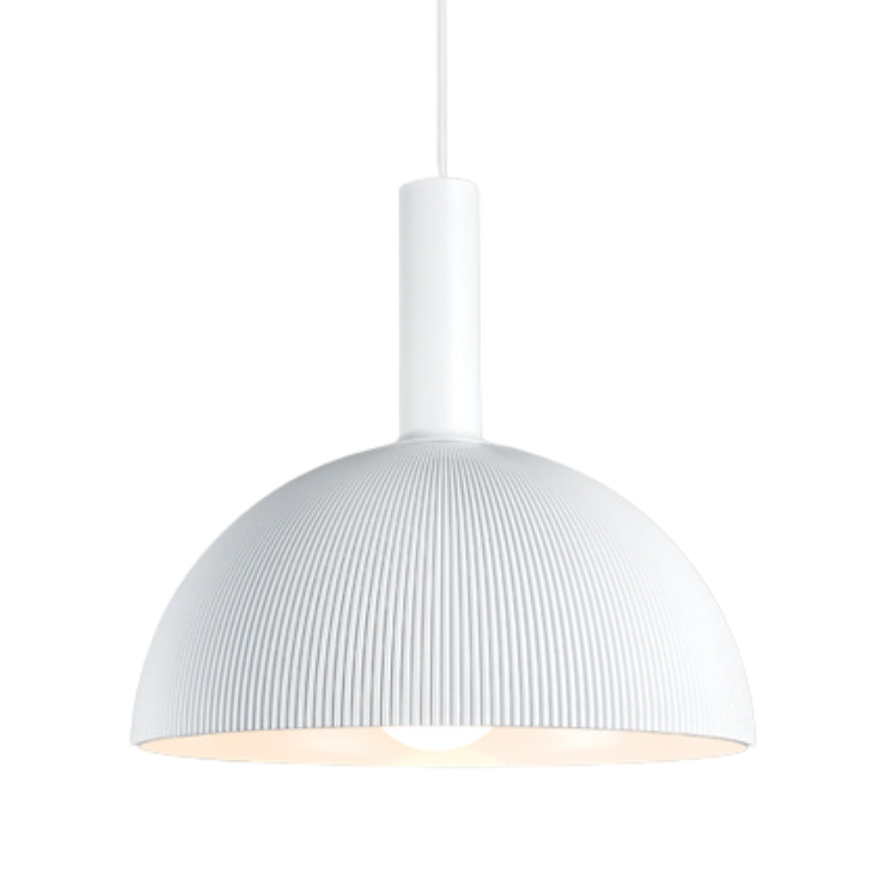Bryn Ribbed White Acrylic Pendant Light — Lighting.co.za