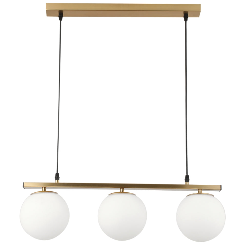 Turin Linear Slim Frosted White Glass and Gold Pendant Light — Lighting ...