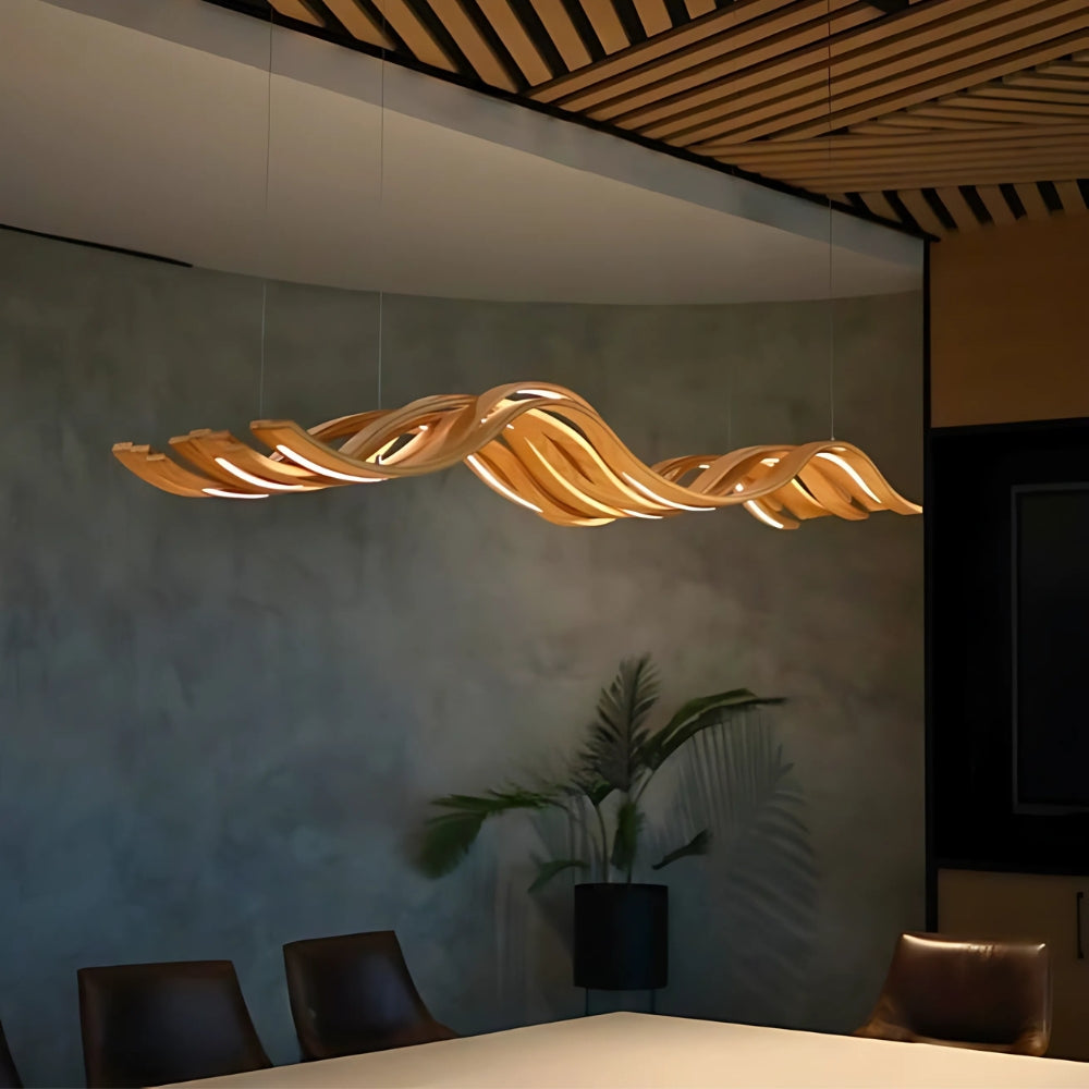 Flow Oak Veneer Neo Flex LED Pendant Light — Lighting.co.za