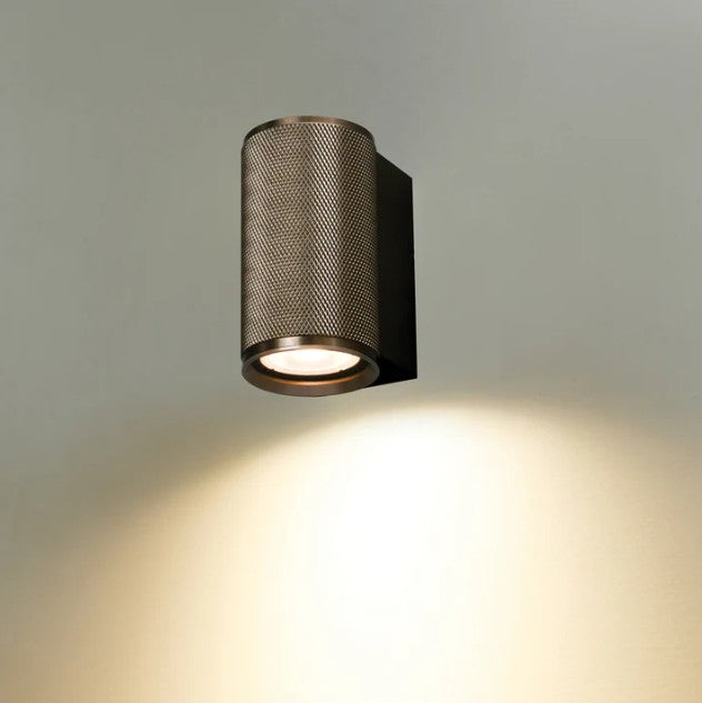 Boston Style 1 Knurled Black | Gold | Bronze Down Facing Wall Light ...