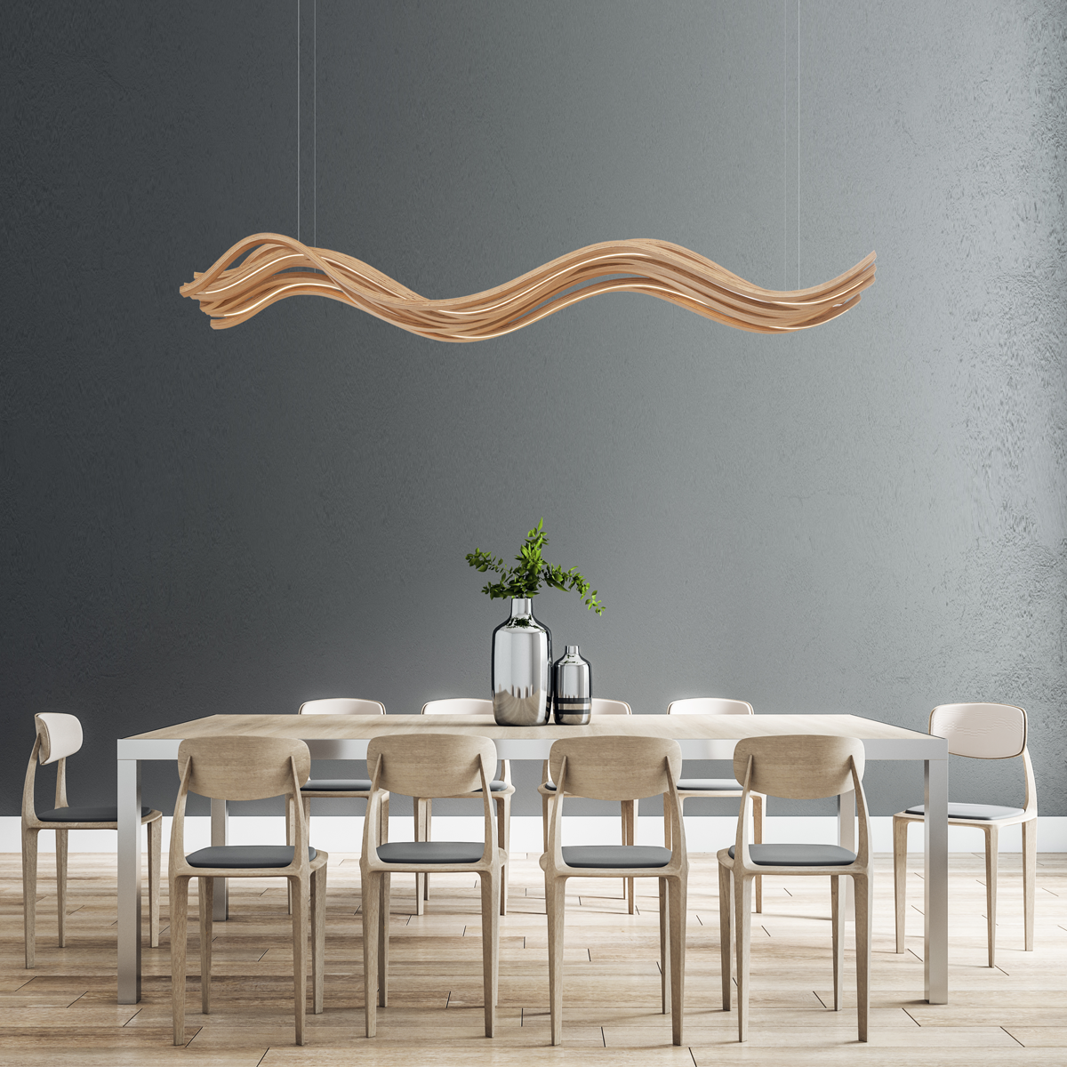 Flow Oak Veneer Neo Flex LED Pendant Light — Lighting.co.za
