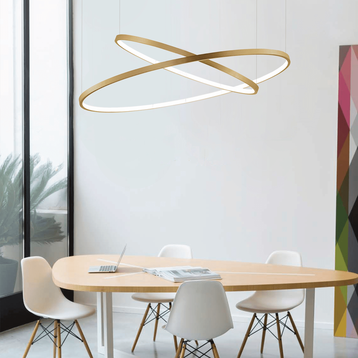 Halo Slim Brushed Brass Ring Pendant Light 2 Sizes — Lighting.co.za