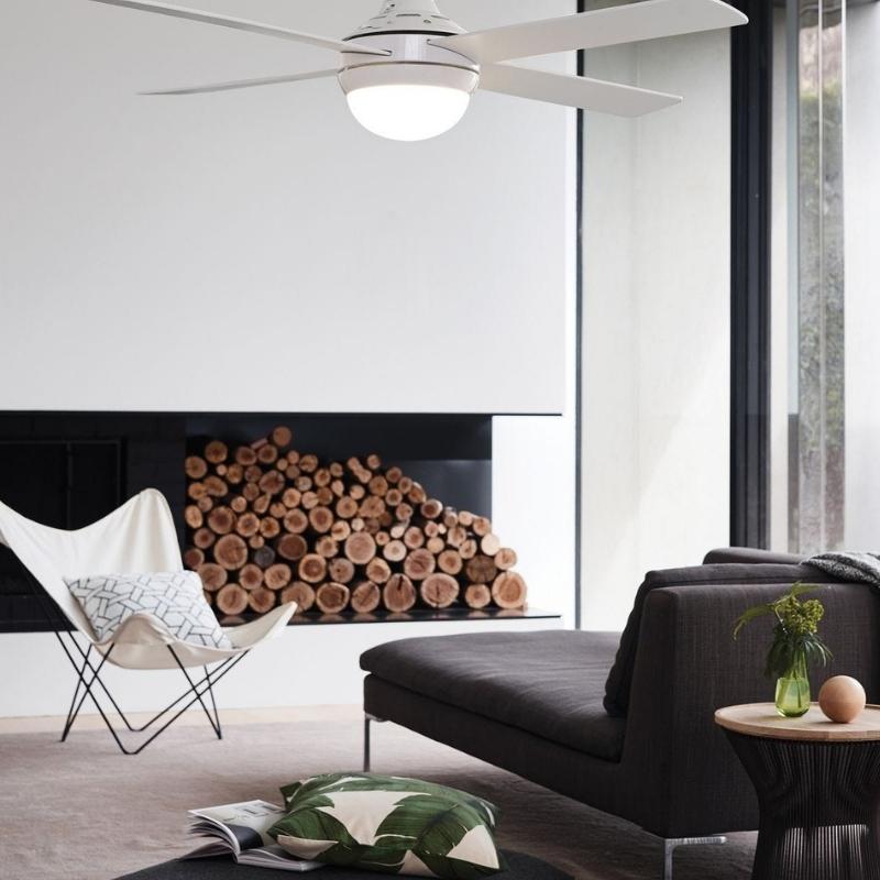 Twister 4 Blade White Ceiling Fan — Lighting.co.za