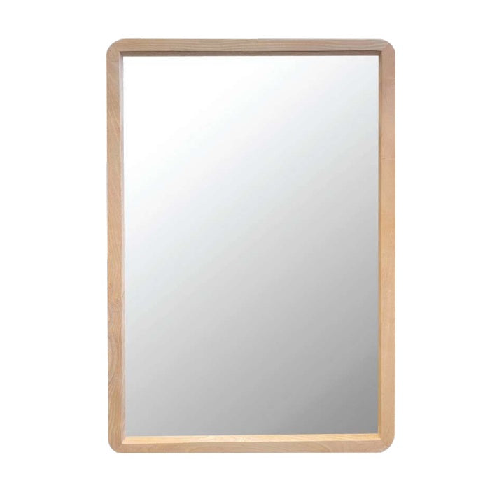 Anna Curved Wooden Frame Rectangular Mirror — Lighting.co.za