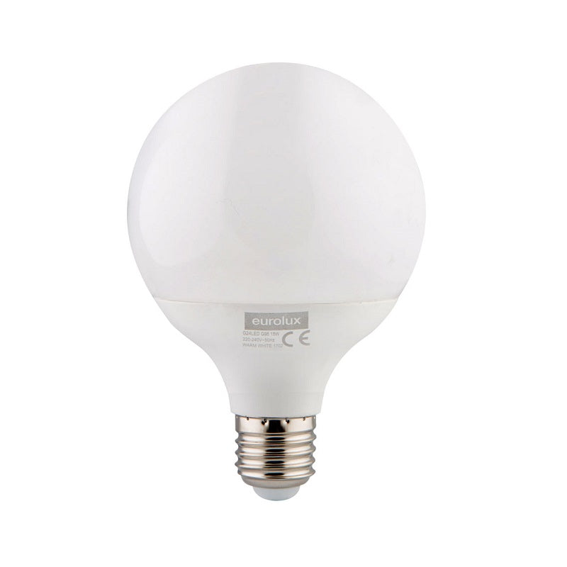 E27 G95 LED 15W 3000K | 5000K Opal Bulb Non Dim R — Lighting.co.za
