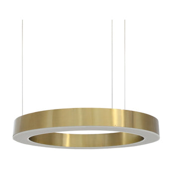 Hoop Brushed Brass | Black LED Ring Pendant Light 3 Sizes — Lighting.co.za