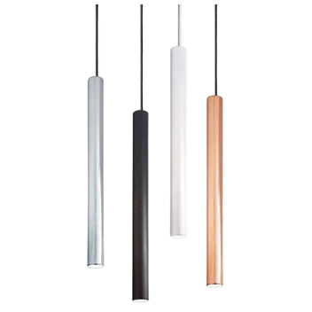 New York Tall Tube Black | White | Chrome | Copper LED Pendant Light ...