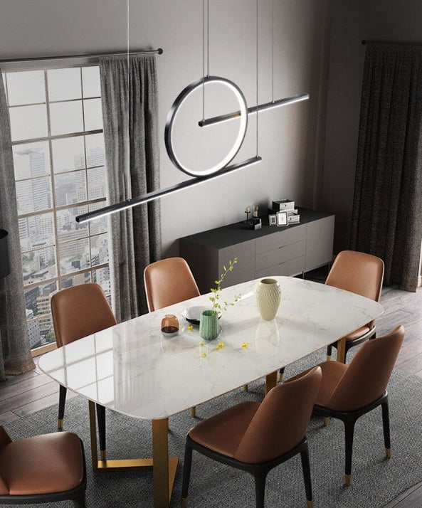 Pendulum Black Or Gold LED Linear Pendant Light — Lighting.co.za