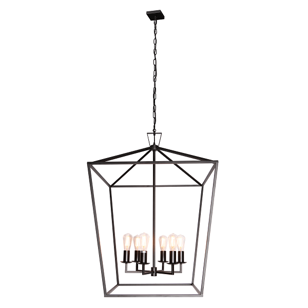 St Palais Black Pentagon Lantern Pendant Light 2 Sizes — Lighting.co.za