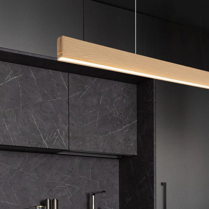 Avico Ash Wood Linear LED Slim Pendant Light — Lighting.co.za