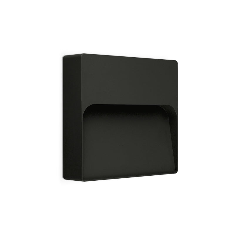 Intake Square Black | White Down Facing LED Outdoor Wall Light 2 Optio ...