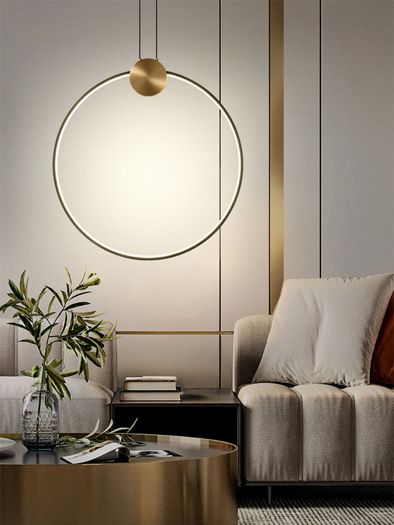 Somerset Black and Gold Ring LED Pendant Light 2 Sizes — Lighting.co.za
